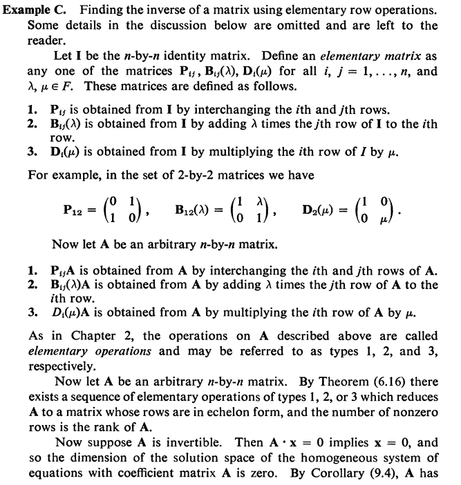 Solved 7. Test the following matrices for invertibility, and | Chegg.com