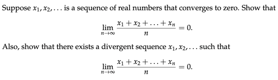 Solved Suppose x1,x2,… is a sequence of real numbers that | Chegg.com