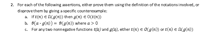2. For each of the following assertions, either prove | Chegg.com