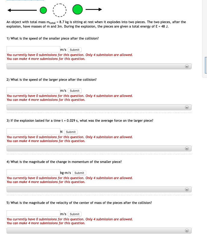Solved An object with total mass mtotal = 8.7 kg is sitting | Chegg.com