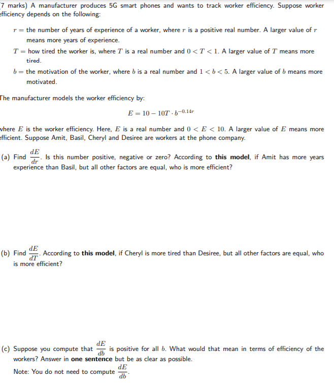 Solved 7 marks) A manufacturer produces 5G smart phones and | Chegg.com