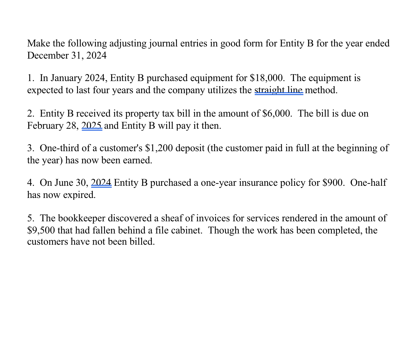 Solved Make the following adjusting journal entries in good | Chegg.com