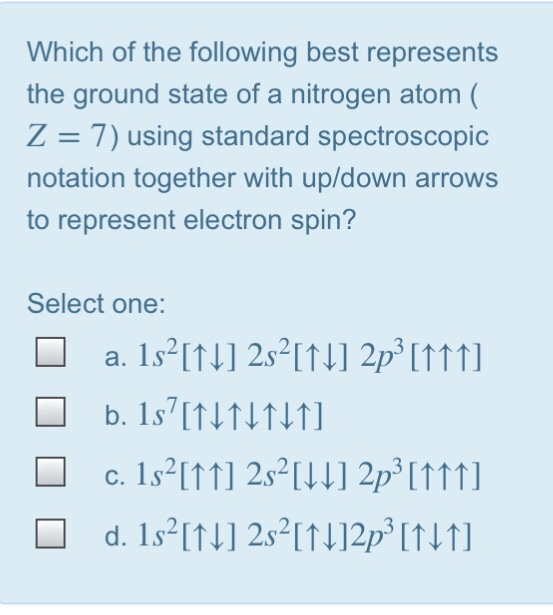 Electron Spin Notation