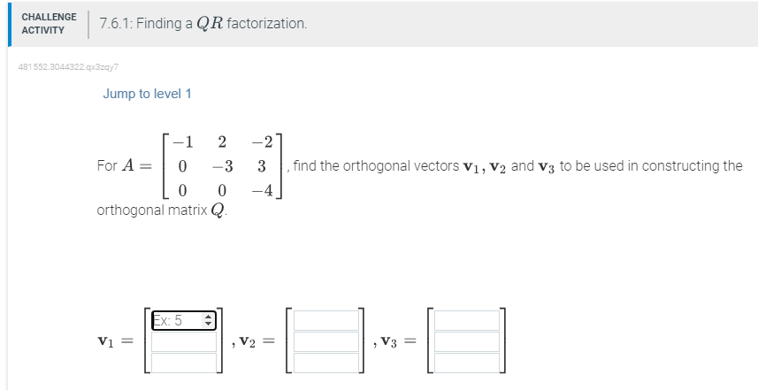 Solved For A=⎣⎡−1002−30−23−4⎦⎤, find the orthogonal vectors | Chegg.com