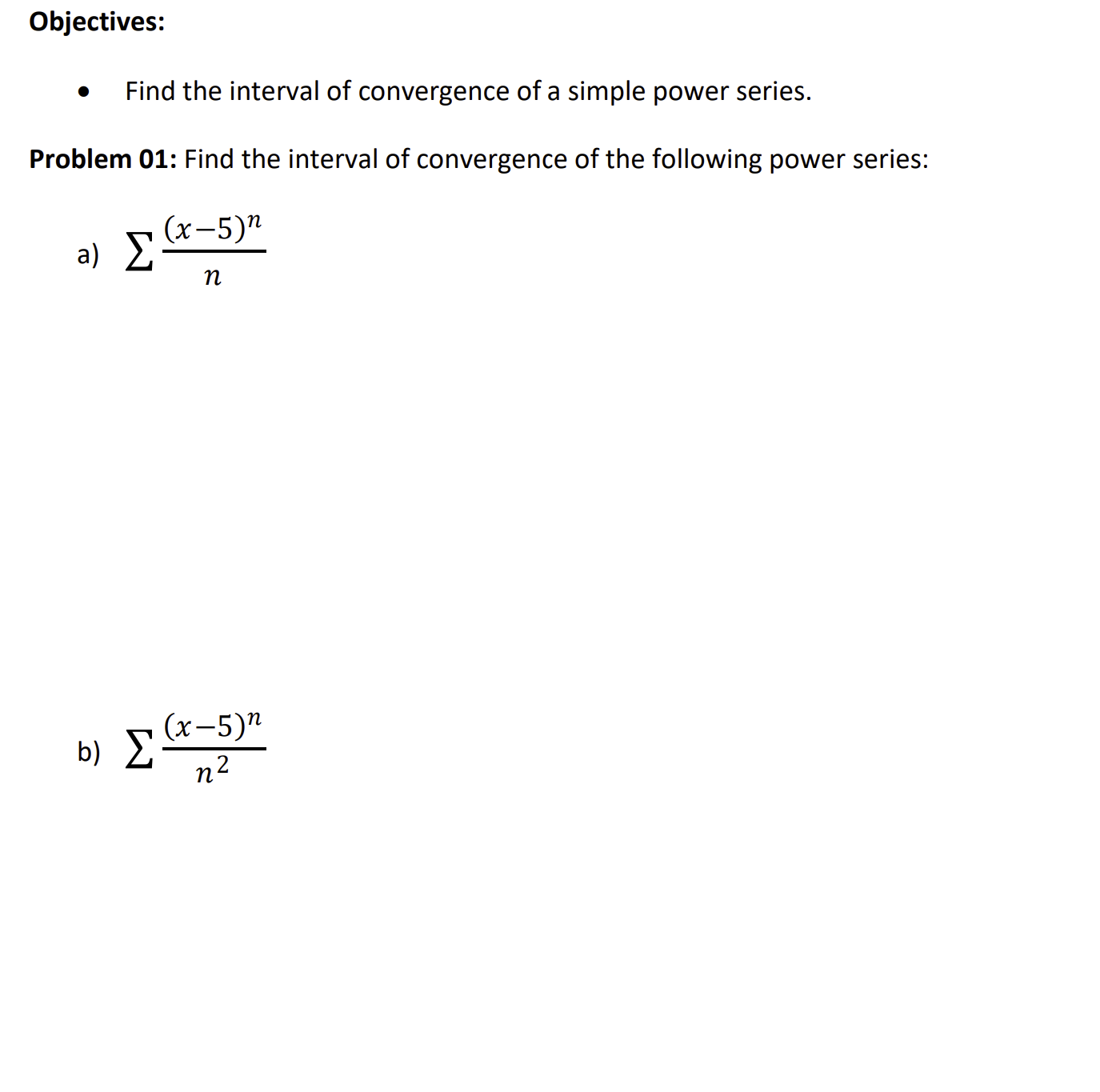 Solved Objectives: - Find the interval of convergence of a | Chegg.com