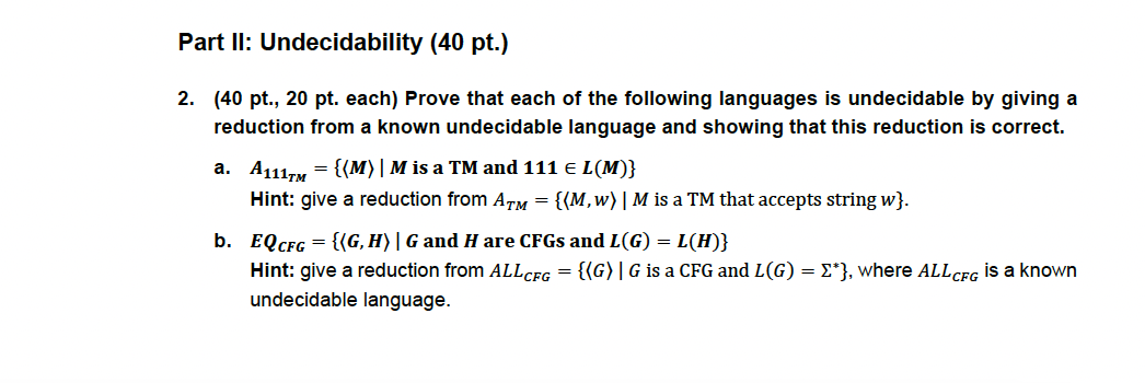 2. (40 pt., 20 pt. each) Prove that each of the | Chegg.com