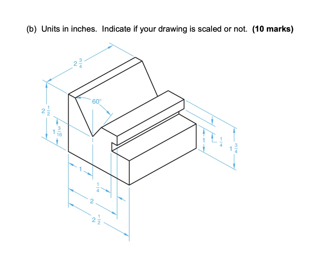 Solved 1. Draw the Top, Front, and Right-side orthographic | Chegg.com