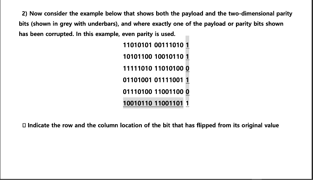 Solved 2) Now consider the example below that shows both the | Chegg.com