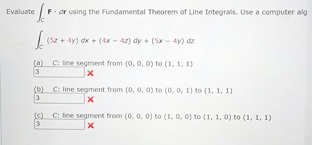 Solved Evaluate ∫CF⋅dr using the Fundamental Theorem of Line | Chegg.com