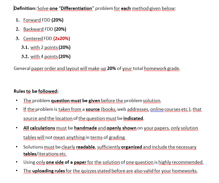 Solved Definition: Solve one “Differentiation” problem for | Chegg.com