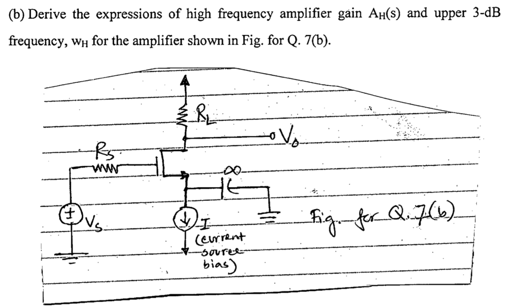 Solved (b) Derive the expressions of high frequency | Chegg.com