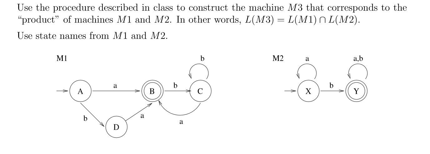 Use the procedure described in class to construct the | Chegg.com