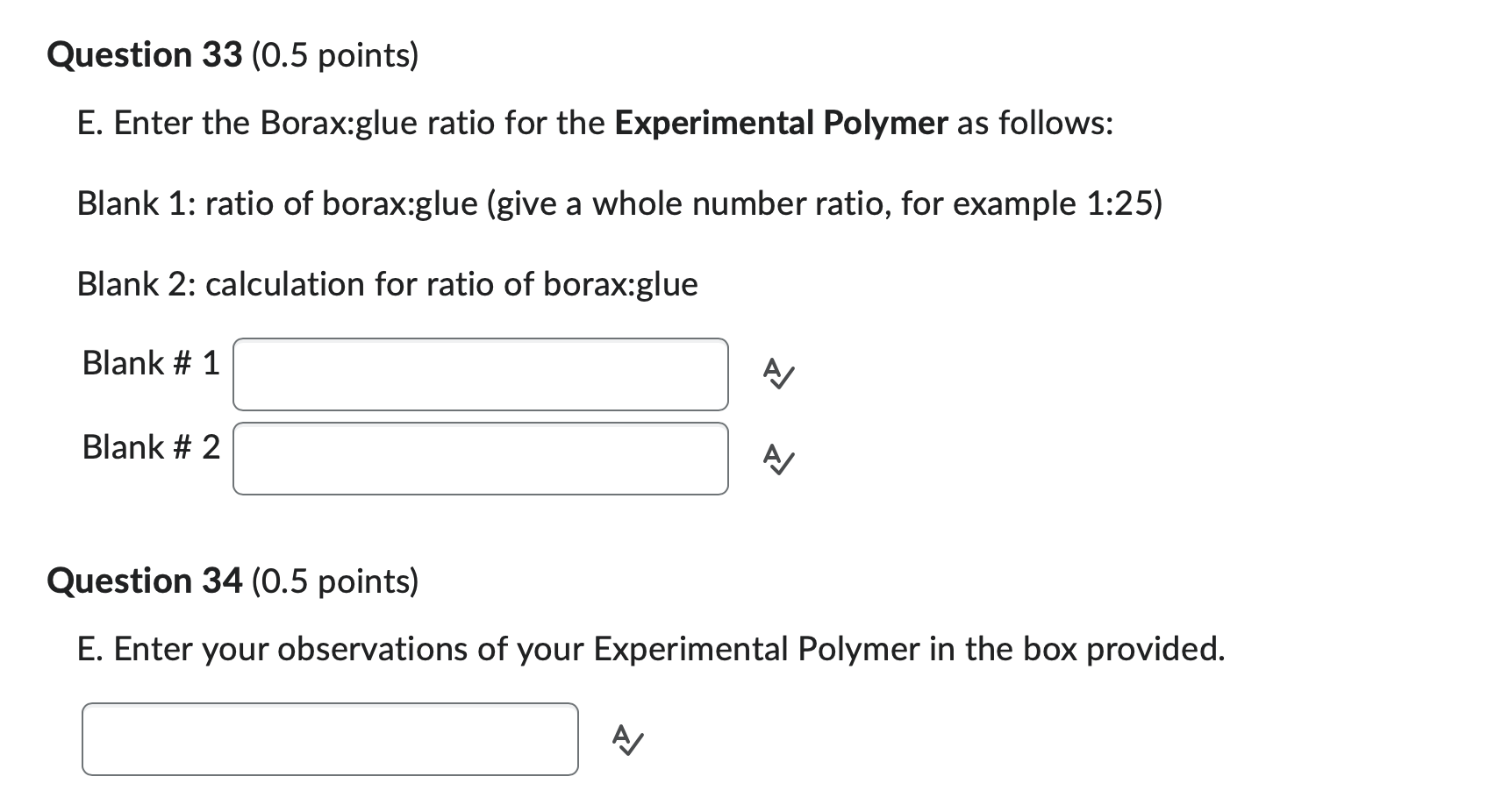 E. Enter the Borax:glue ratio for the Experimental | Chegg.com