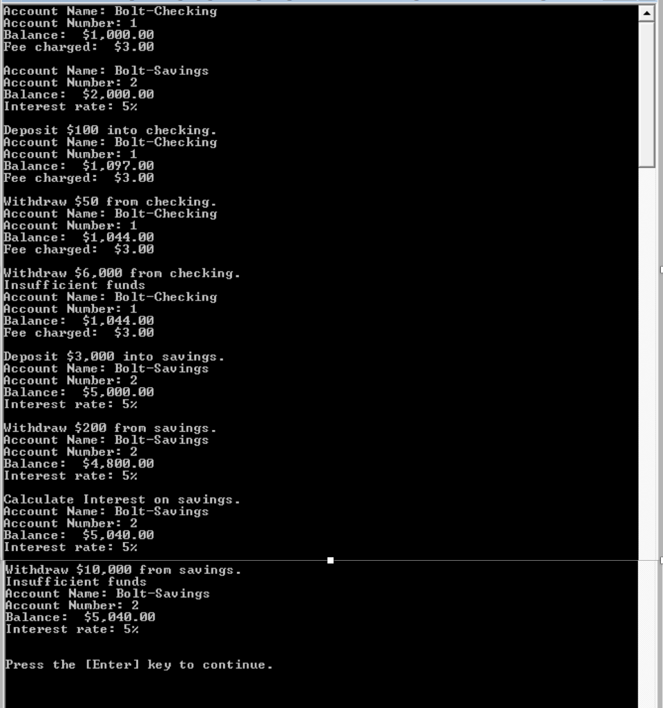 Solved Application should be in C# and not use the .net | Chegg.com