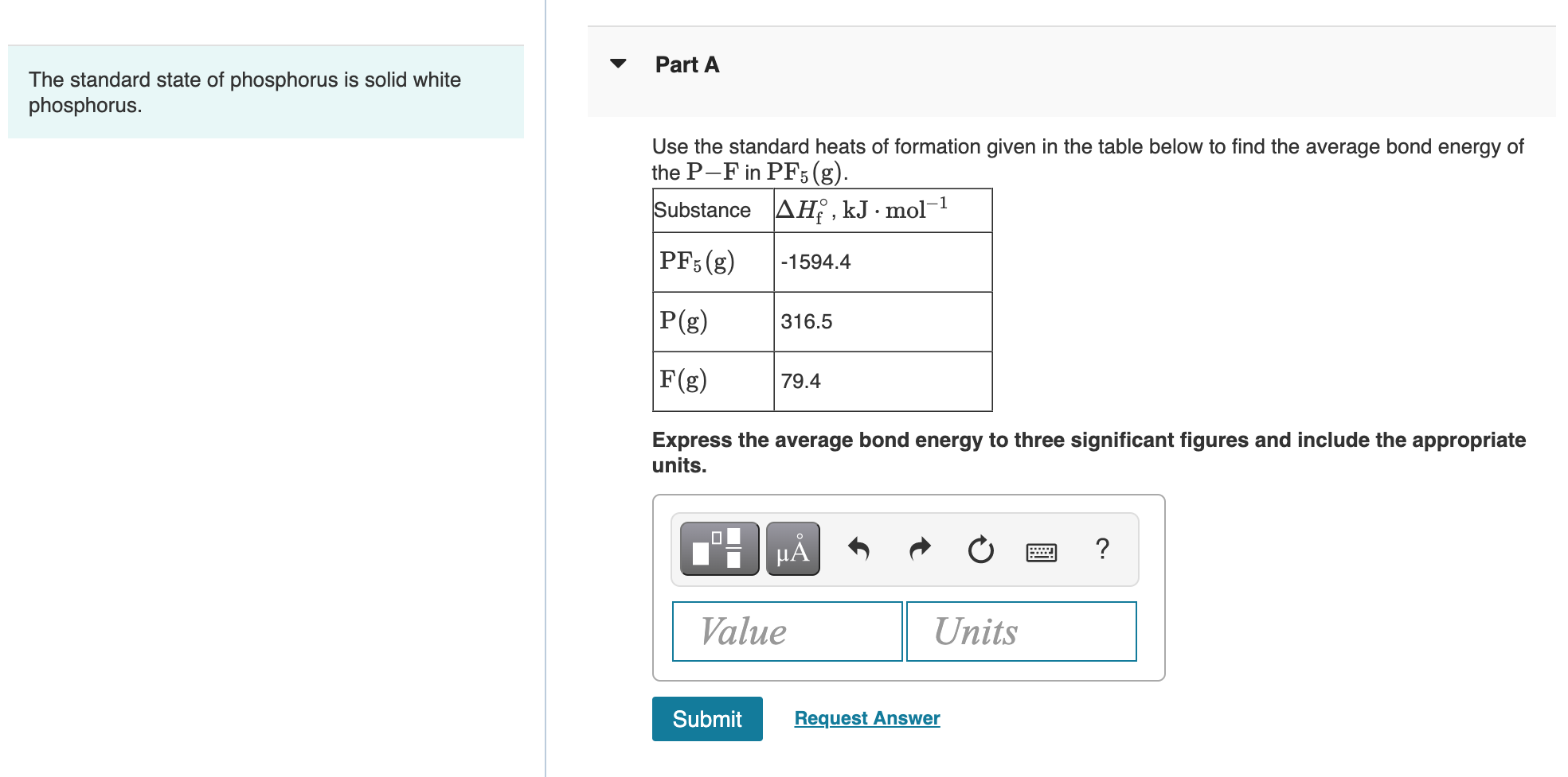 Solved The standard state of phosphorus is solid white Part | Chegg.com