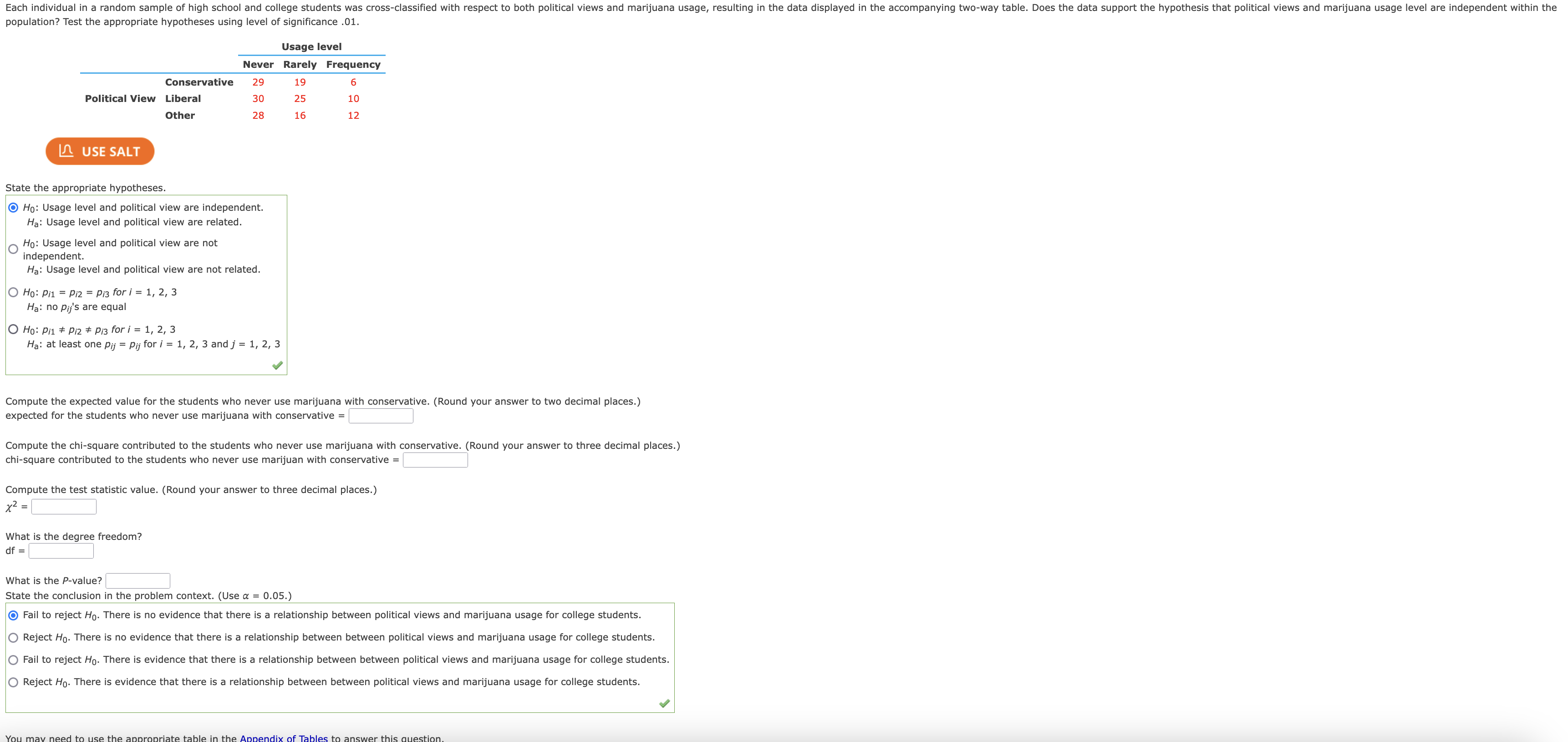 Solved State the appropriate hypotheses. H0 : Usage level | Chegg.com