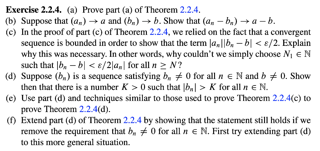 Solved Exercise 2.2.4. (a) Prove part (a) of Theorem 2.2.4. | Chegg.com