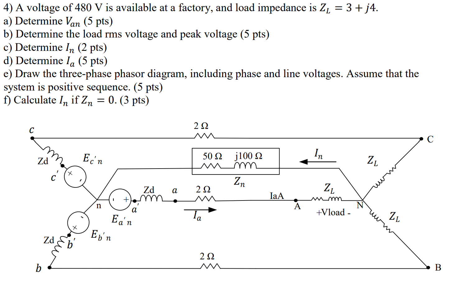Solved 4) A voltage of 480 V is available at a factory, and | Chegg.com