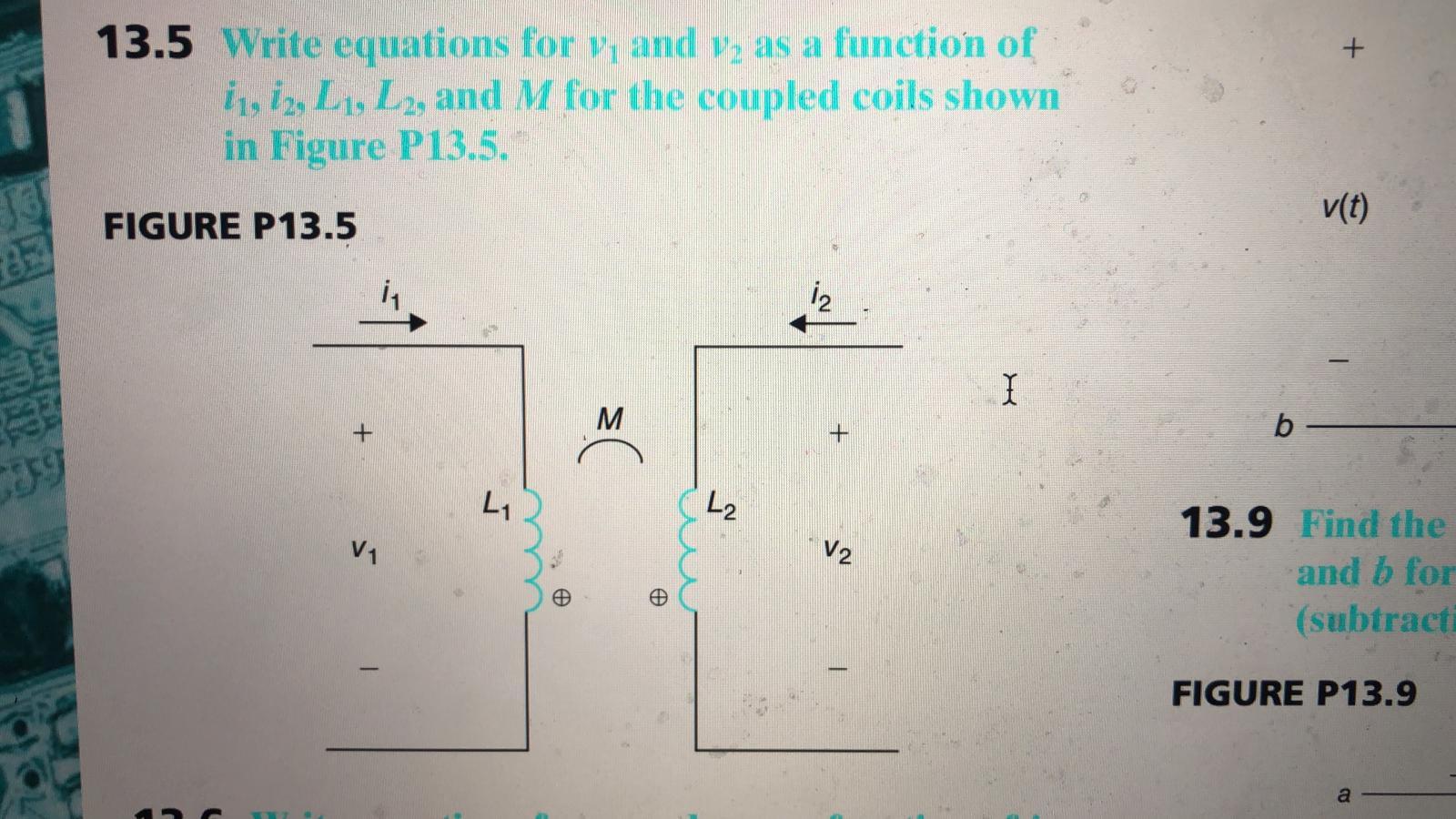 Solved + 13.5 Write equations for P1 and 1 as a function of | Chegg.com
