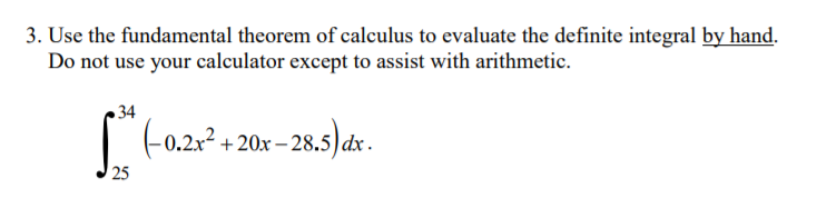 Solved 3. Use the fundamental theorem of calculus to | Chegg.com