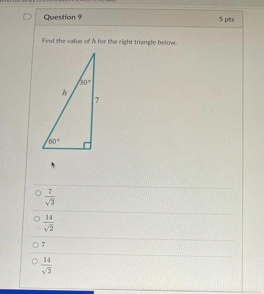 Solved Find the value of h for the right triangle below. 37 | Chegg.com
