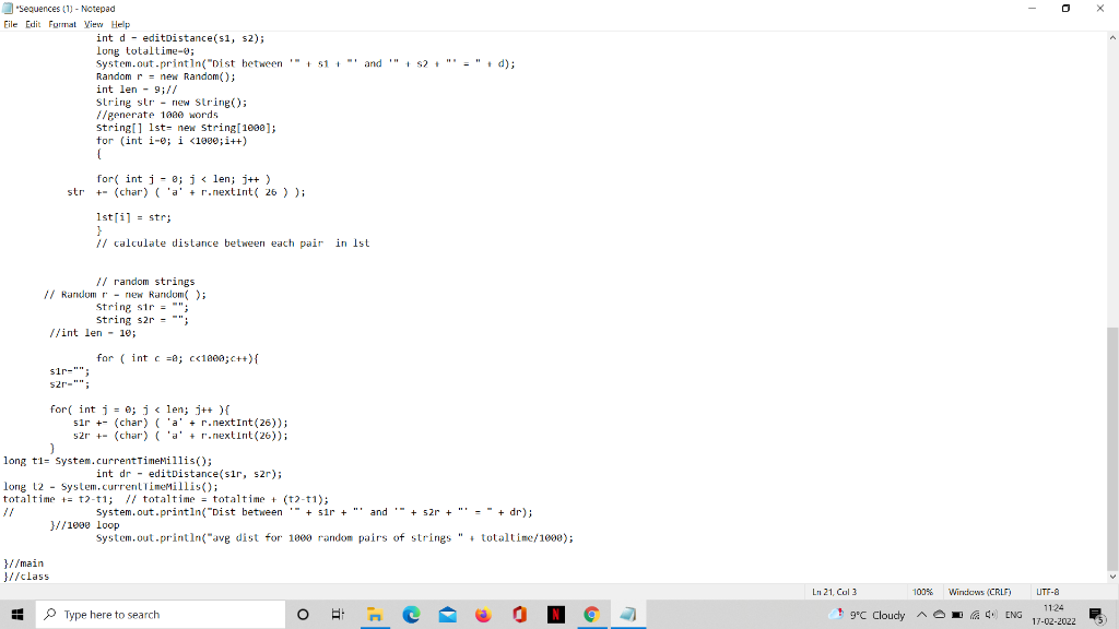 Sequences (1) - Notepad Eile Edit Format View Help | Chegg.com