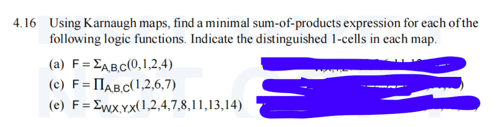 Solved 6 Using Karnaugh maps, find a minimal sum-of-products | Chegg.com