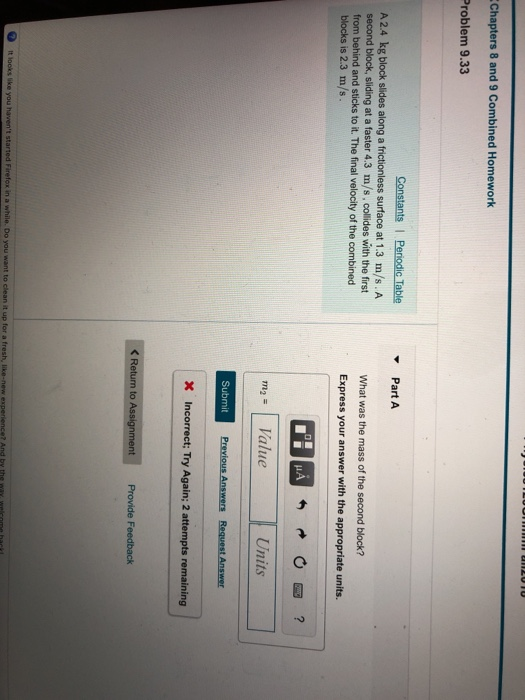 Solved Chapters 8 and 9 Combined Homework Problem 9.33 | Chegg.com