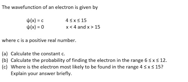 Solved The wavefunction of an electron is given by 4(x) = 0 | Chegg.com