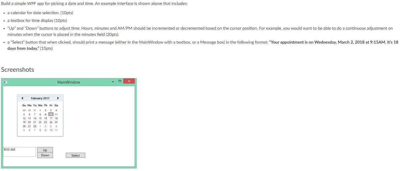 Solved Using Wpf And C Do Not Copy And Paste The Wrong