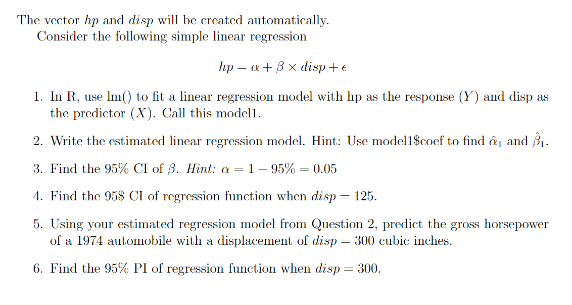 Solved The Dataset Mtcars Is Built In To R It Contains Data 
