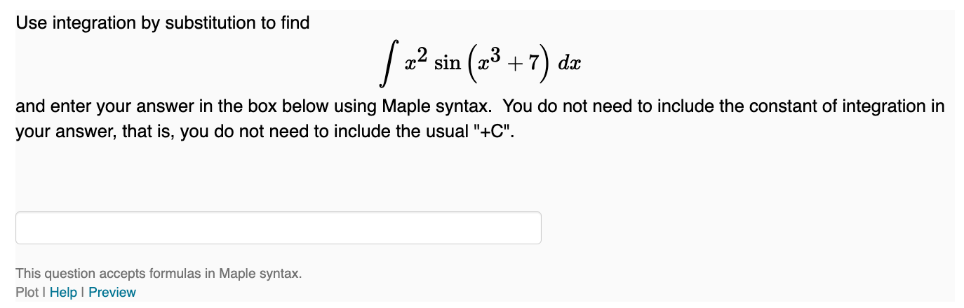 Solved Use integration by substitution to find | Chegg.com