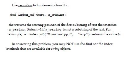 Solved Use recurslon to implement a function def | Chegg.com