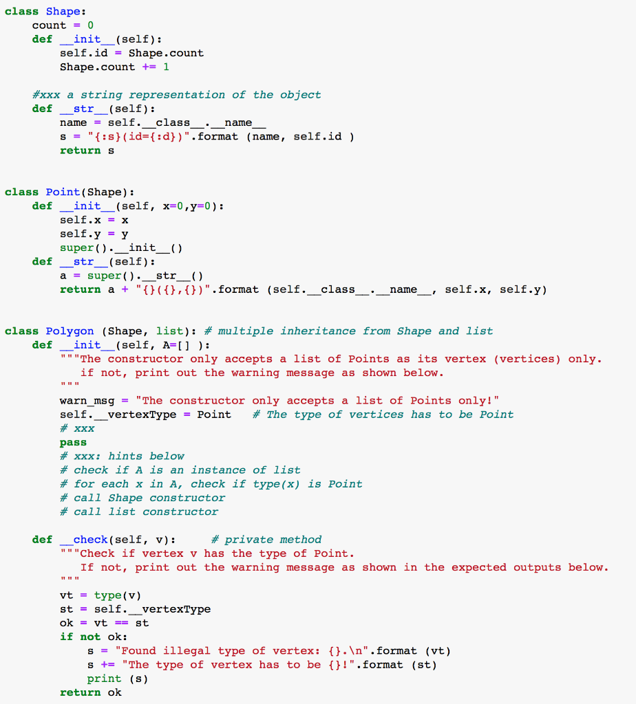 D: Multiple Inheritance and List Subclassing (Total | Chegg.com