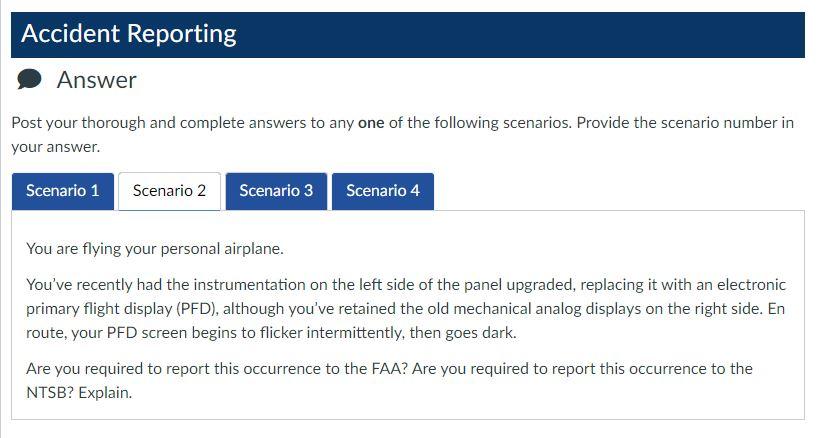 Solved Accident Reporting Answer Post your thorough and | Chegg.com