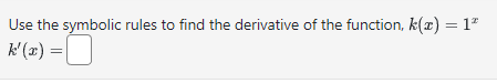Solved Use the symbolic rules to find the derivative of the | Chegg.com