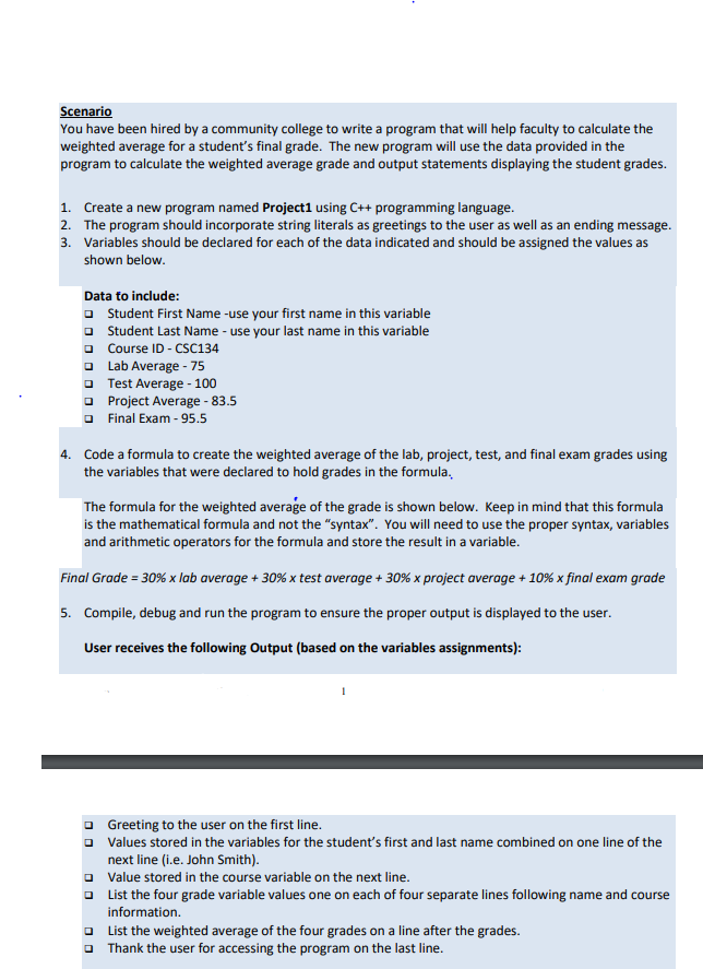 Solved Scenario You have been hired by a community college | Chegg.com