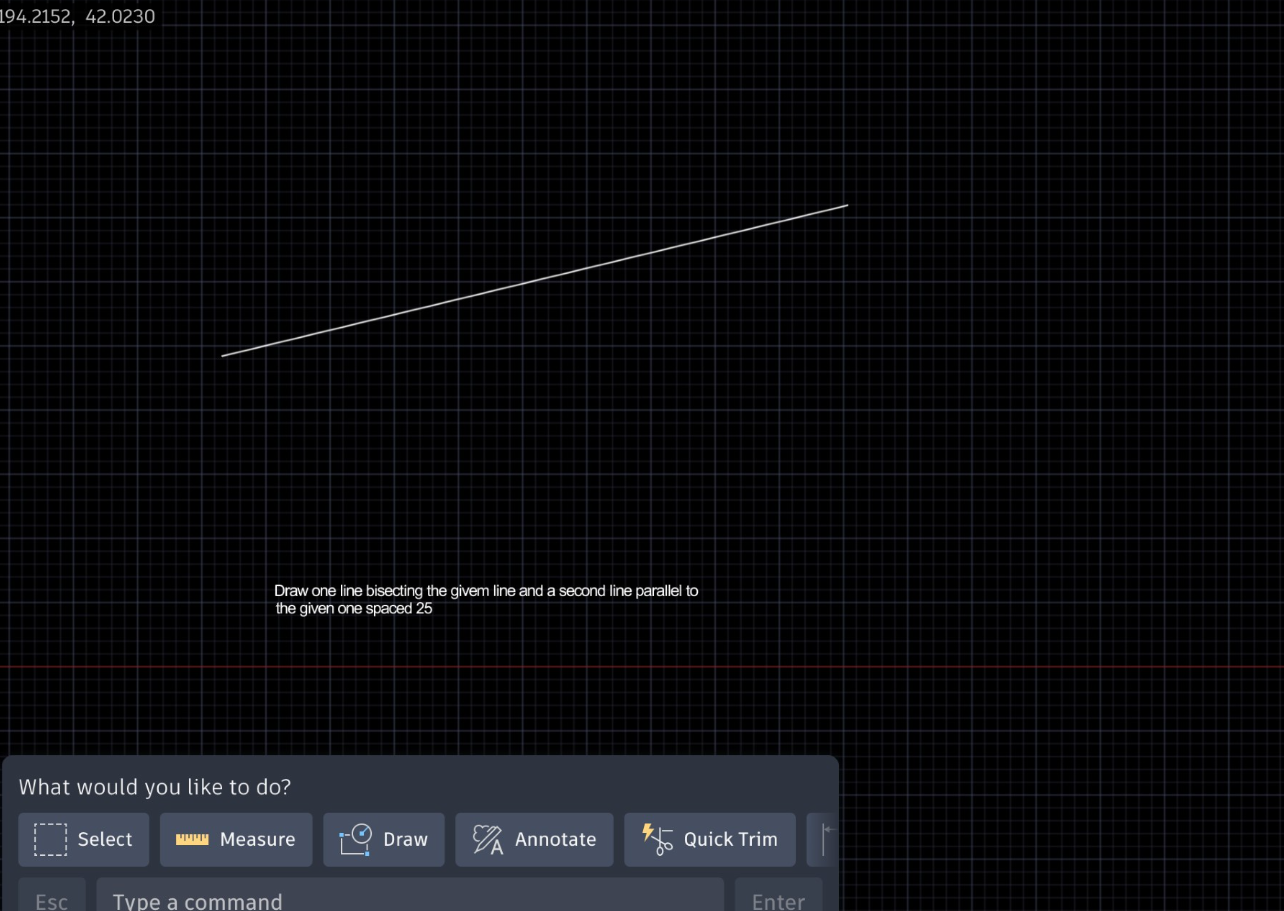 Solved draw one line bisecting the given line and a secomd | Chegg.com