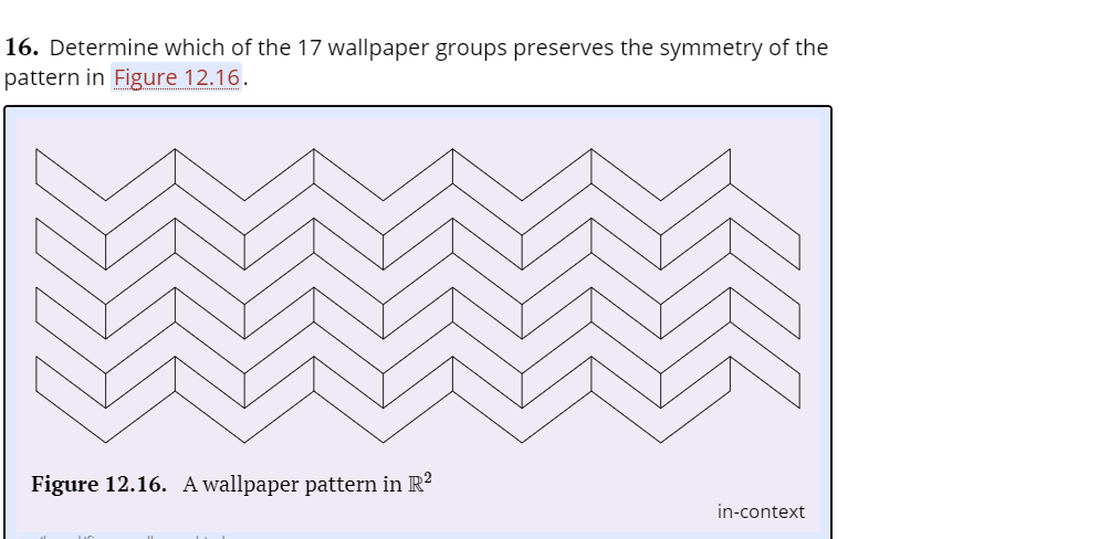 Solved 16. Determine which of the 17 wallpaper groups | Chegg.com