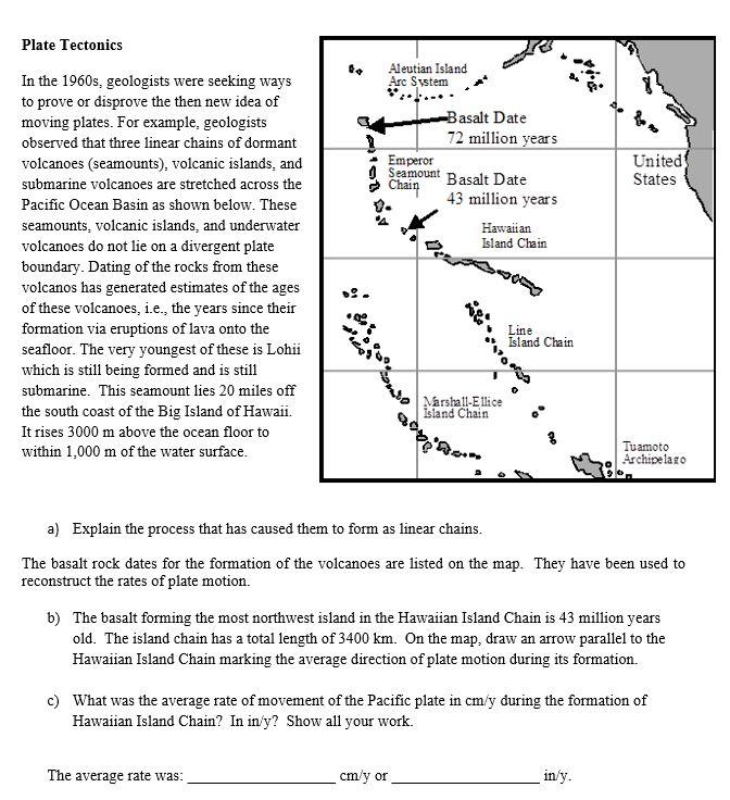 Solved Plate Tectonics Aleutian Island Arc System 1 Basalt | Chegg.com