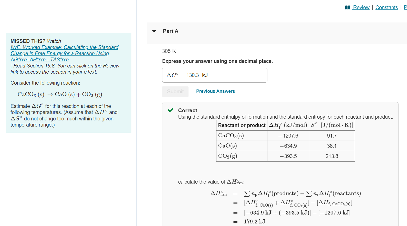 Solved MISSED THIS? Watch IWE: Worked Example: Calculating | Chegg.com