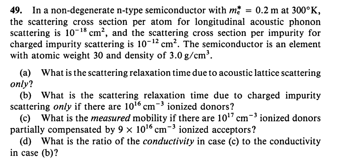 Solved In ﻿a non-degenerate n-type semiconductor with | Chegg.com