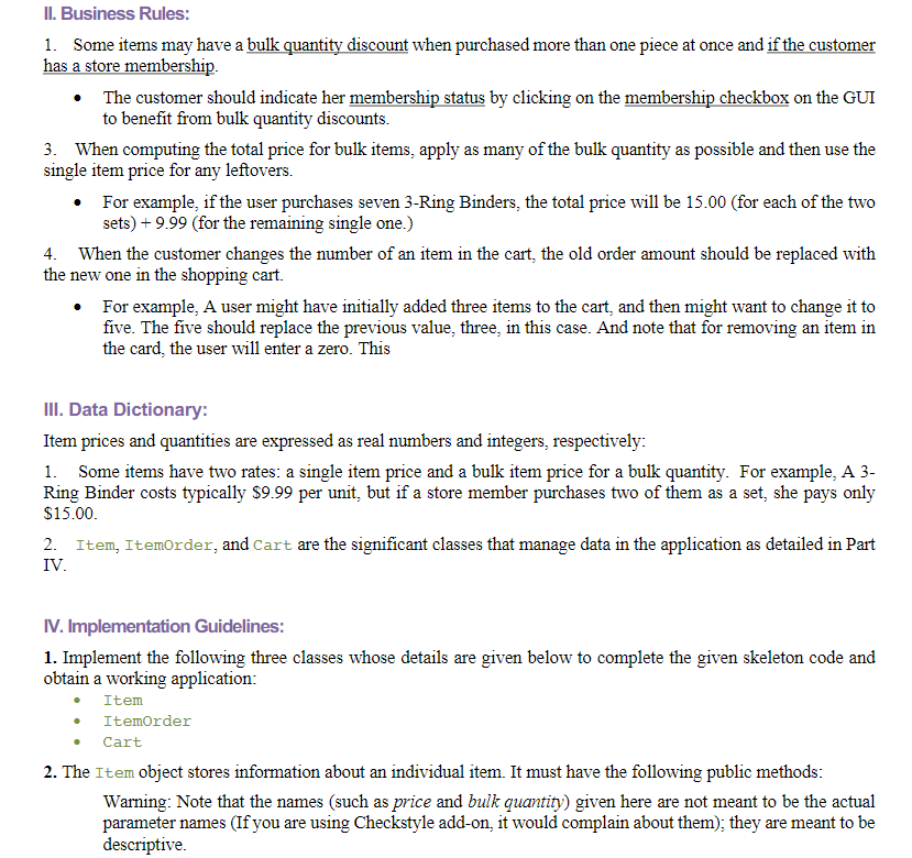 Solved I. Problem Definition: In this assignment, you are | Chegg.com