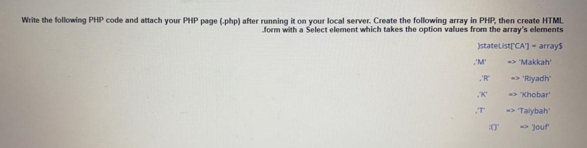 Solved Write The Following Php Code And Attach Your Php Page 3883