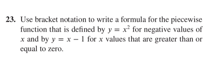 Solved 23. Use bracket notation to write a formula for the | Chegg.com