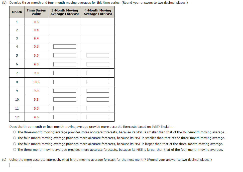 Solved Construct a time series plot. What type of pattern | Chegg.com