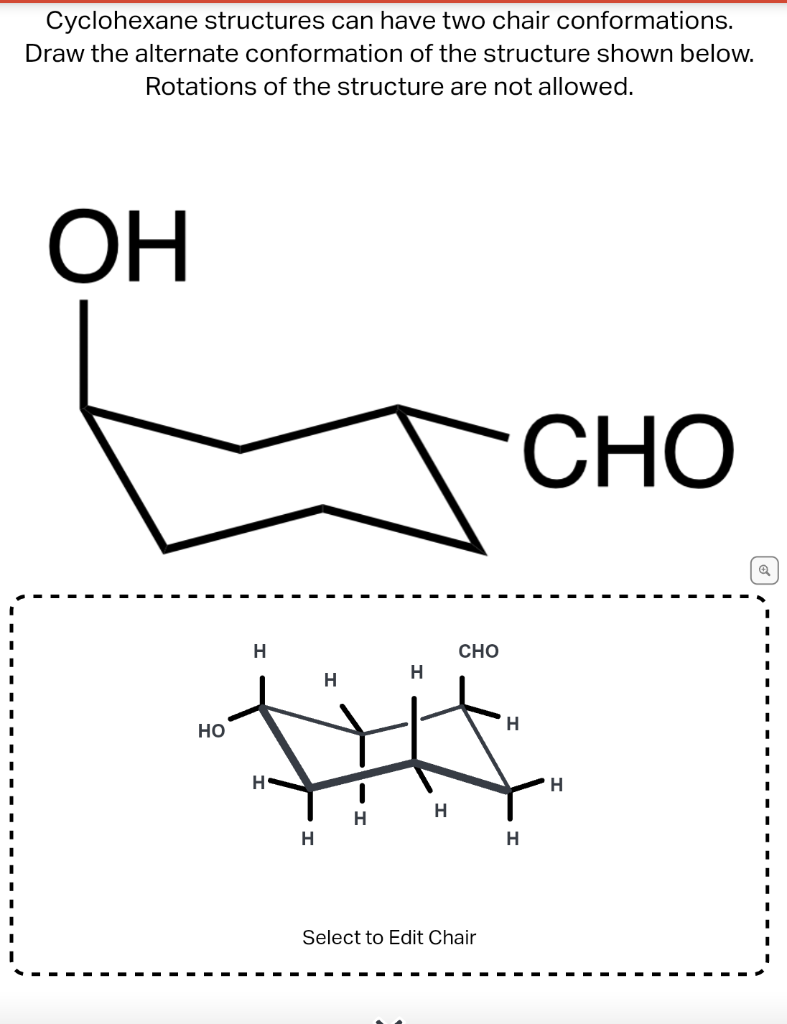 Solved Cyclohexane structures can have two chair | Chegg.com