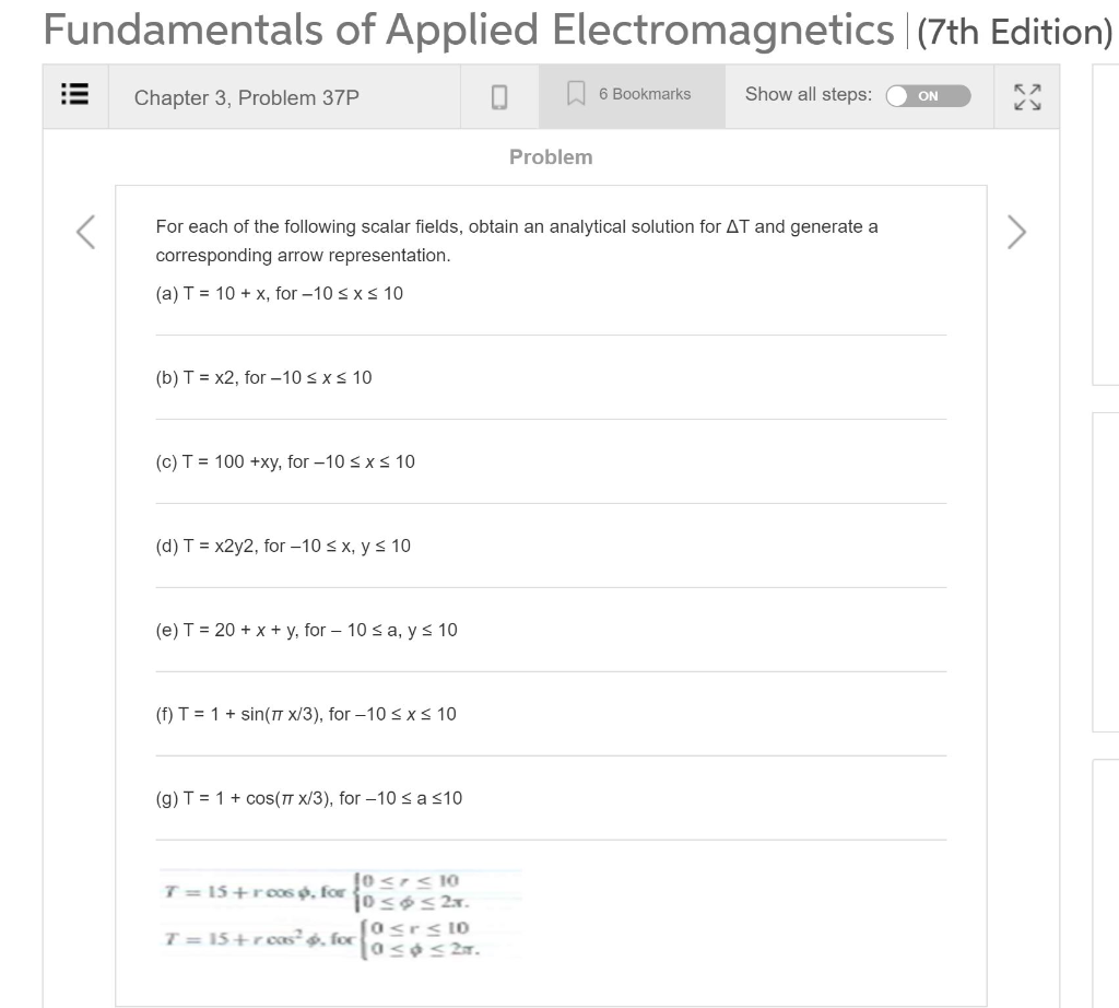 Solved Fundamentals of Applied Electromagnetics |(7th | Chegg.com