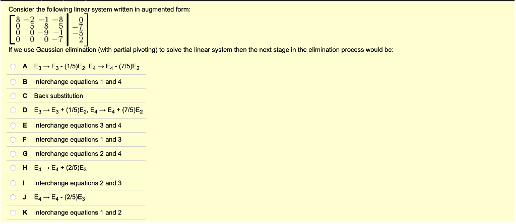 Solved Consider the following linear system written in | Chegg.com