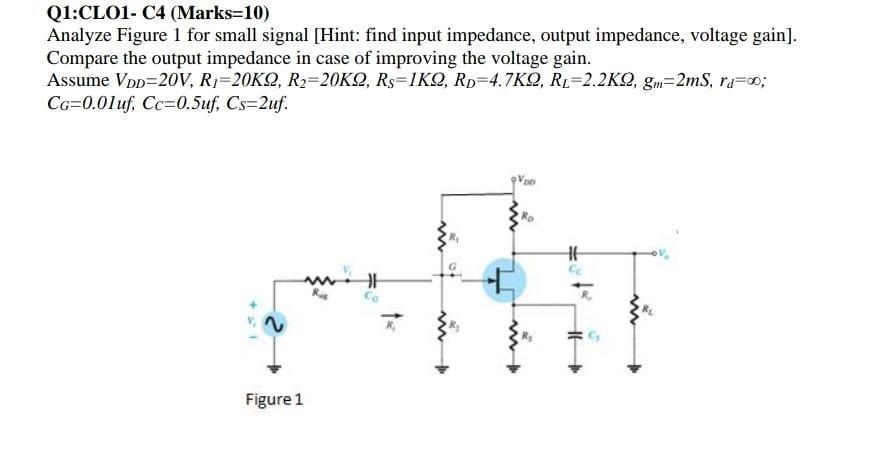 Solved Q1:CLO1-C4 (Marks=10) Analyze Figure 1 for small | Chegg.com